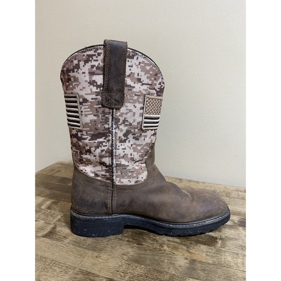 J.B. Dillon | Shoes | Jb Dillon Cowboy Boots American Flag Digital Camo ...